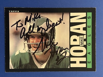 MIKE HORAN Signed ROOKIE 1985 Topps #130 Eagles Long Beach 49ers ...