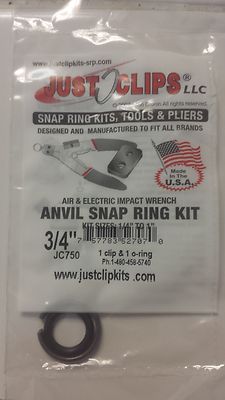 Just clips 3/4" Socket Retaining clip & O-ring for impact wrenches # ...