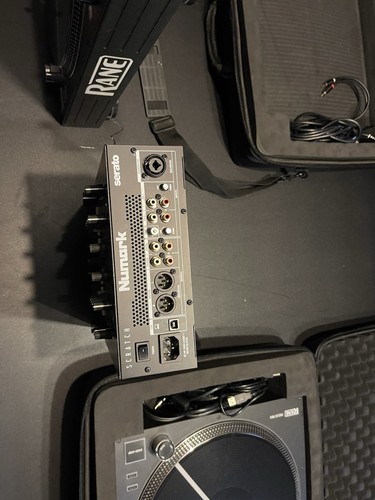 2 Rane MKII Turntables w/carrying ODYUSA cases Numark scratch 2 channel ...