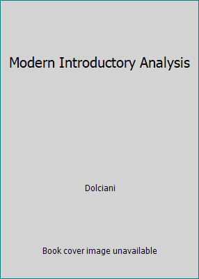 Modern Introductory Analysis by Dolciani | eBay