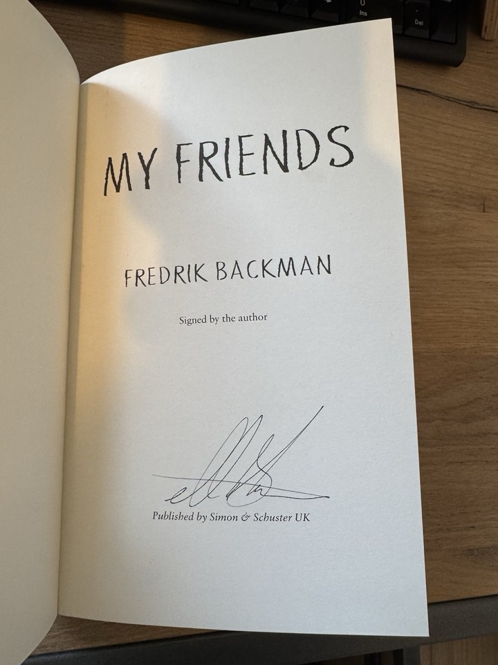My Friends - Fredrik Backman Signed HB 1st Edtn Book | eBay