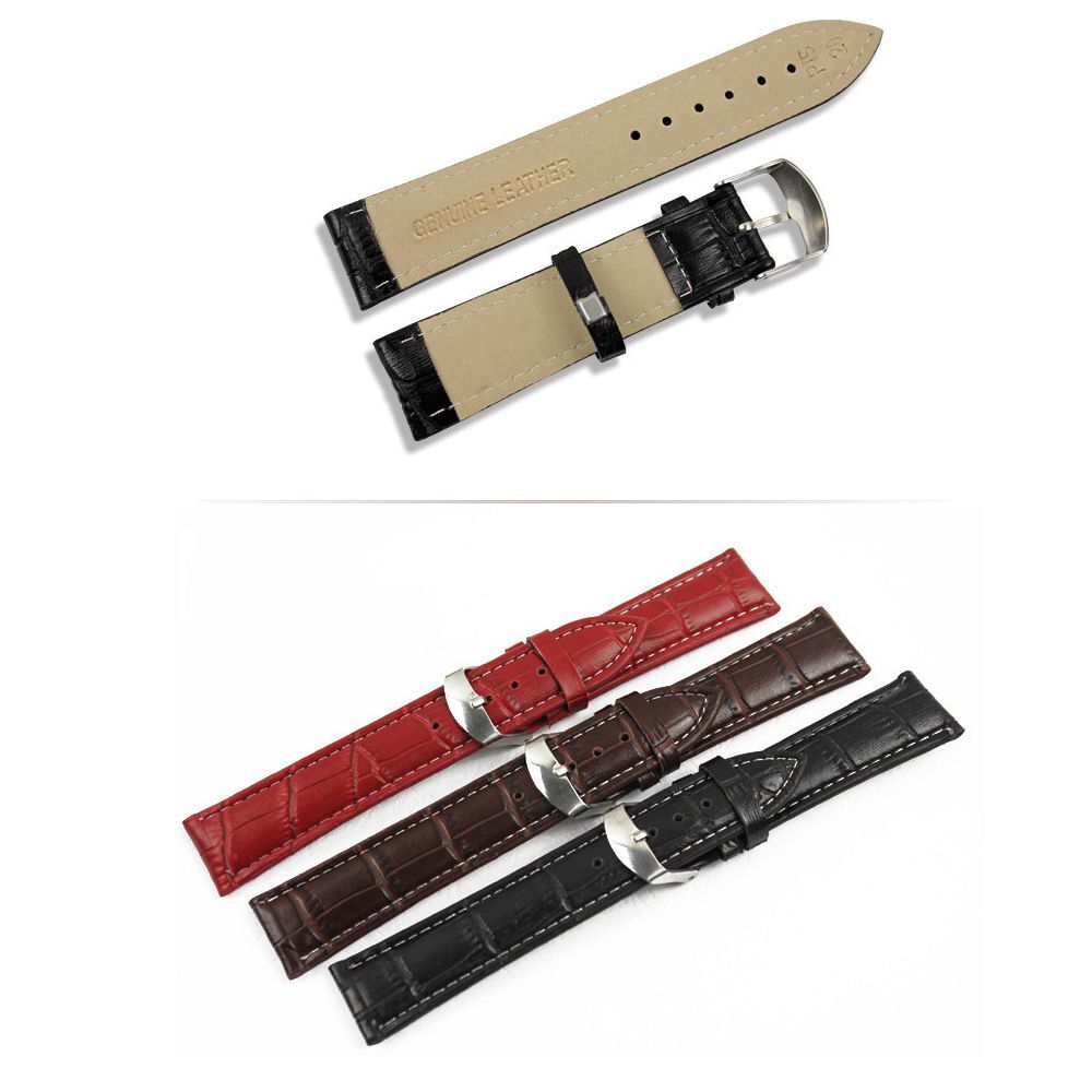 Buckle Genuine Leather Sports Belt Watch Band Strap Wrist Watchband ...