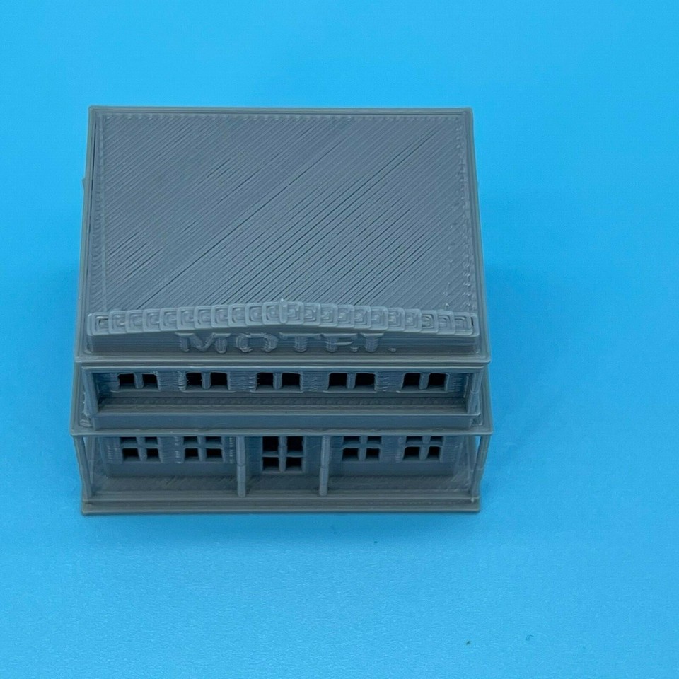 Western MOTEL Small Town Building HOLLOW ~ Z Scale 1:220 Trackside ...
