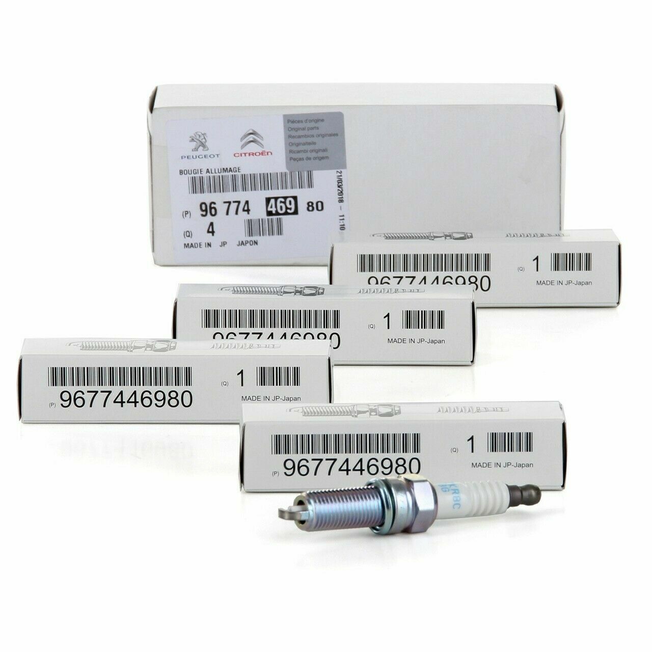 9677446980 Kit 4 Candele Originali Citroen/Peugeot RCZ 308 II GTi DS3 ...