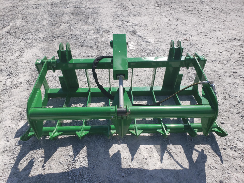 60" Root Rake Grapple Attachment Fits John Deere Compact Tractor Loader ...