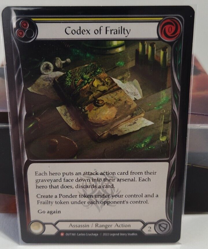 Flesh and Blood (FAB) Codex of Frailty (Yellow) NM, OUT160, non-foil | eBay