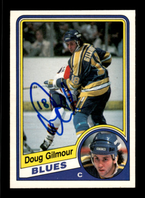 1984-85 O Pee Chee # 185 Doug Gilmour Autograph Signed Card (M2) St ...