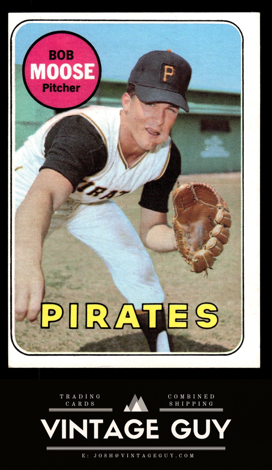 1969 Topps #409 Bob Moose Vintage Pittsburgh Pirates Baseball Card | eBay
