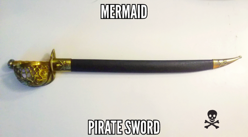 Mermaid Pirate Cutlass Sword With Basket Guard & Sheath for sale online ...