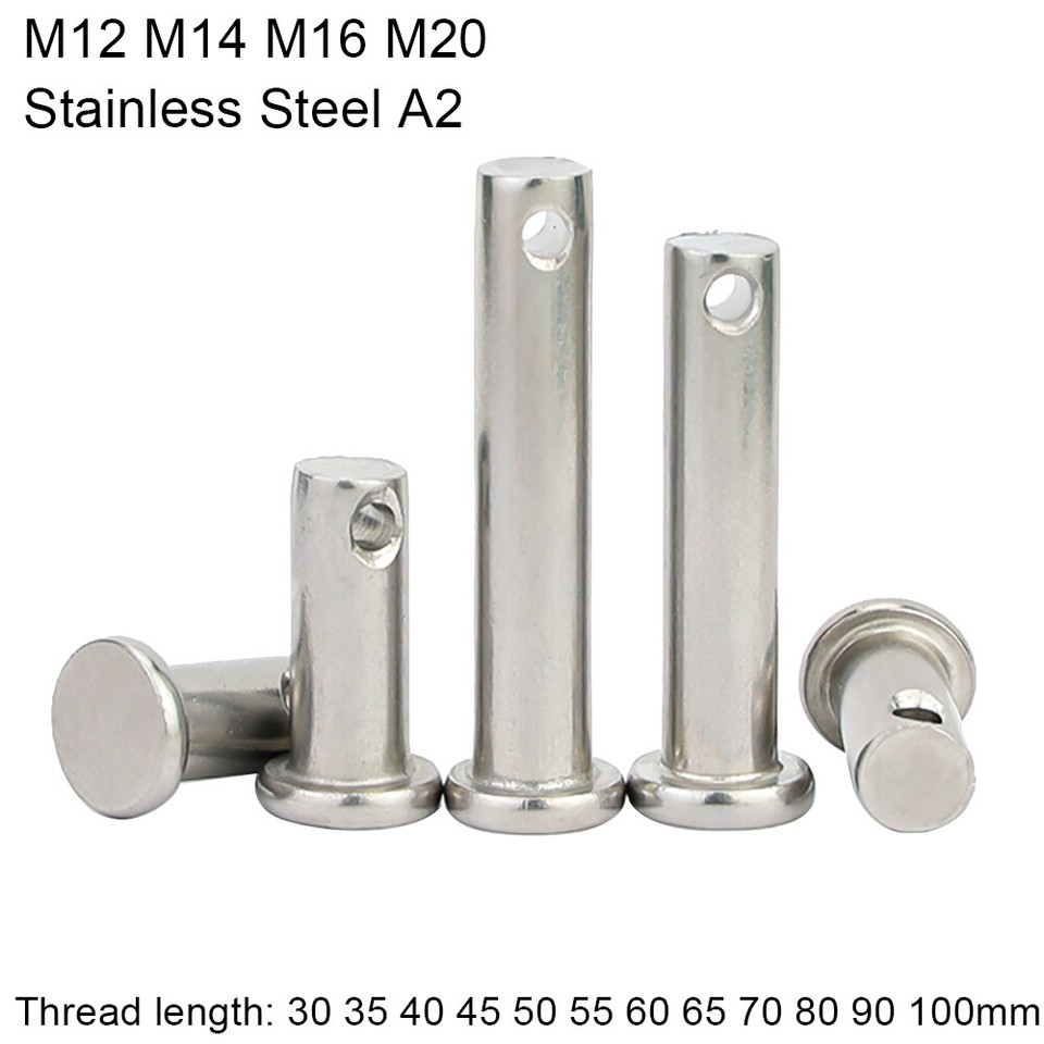 M12 M14 M16 M20 Clevis Pin 304 Stainless Steel A2 Hinge Pin Rigging Pin ...