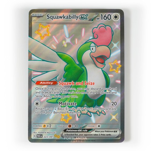 Pokemon - Squawkabilly ex - 223/091 - SV Paldean Fates - Shiny Rare ...