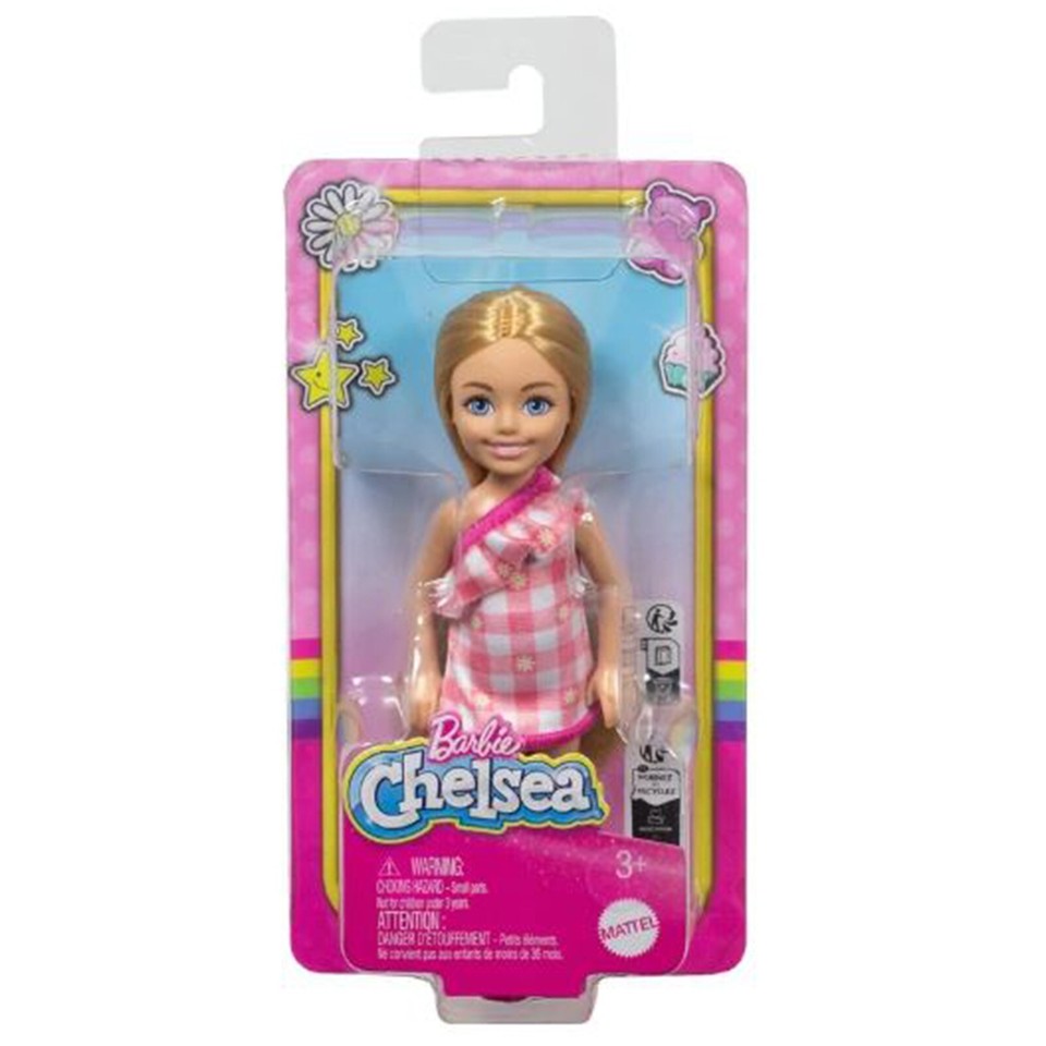 Mattel Barbie Family And Friends Club Chelsea Blonde Pink And White ...