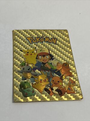 Pokémon Card Box Cut Out Gold Tone Foil Pokemon Card Fan Art Display ...