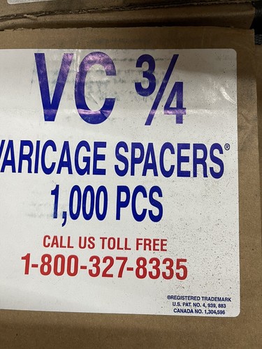 (Qty 1000) VC 3/4 Varicage Concrete Spacers | eBay