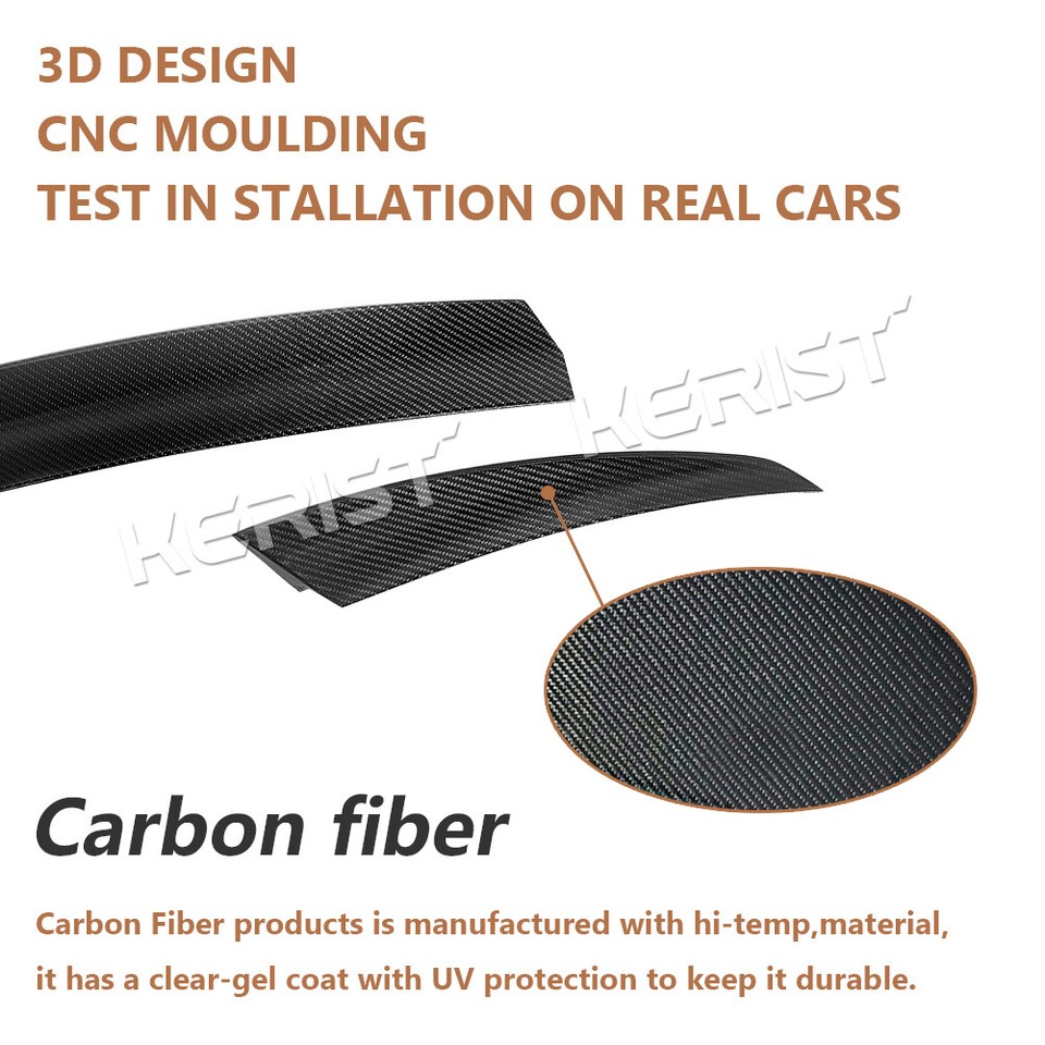 for Audi R8 V8 spyder 2016-2023 Carbon Fiber Rear Bumper Splitter Wing ...