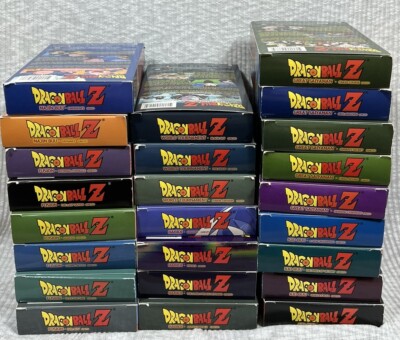 DRAGON BALL Z VHS Lot 24 Uncut Fusion Saiyaman Majin Kid Buu Babidi ...