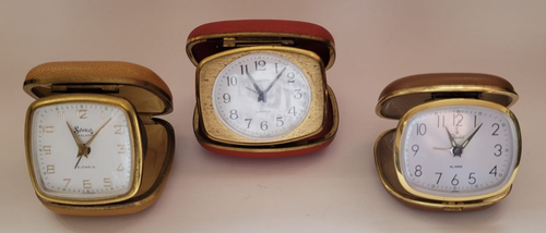 Job Lot Of 3 Nice Vintage Travel Alarm Fold Away /Pop Up Clocks | eBay UK