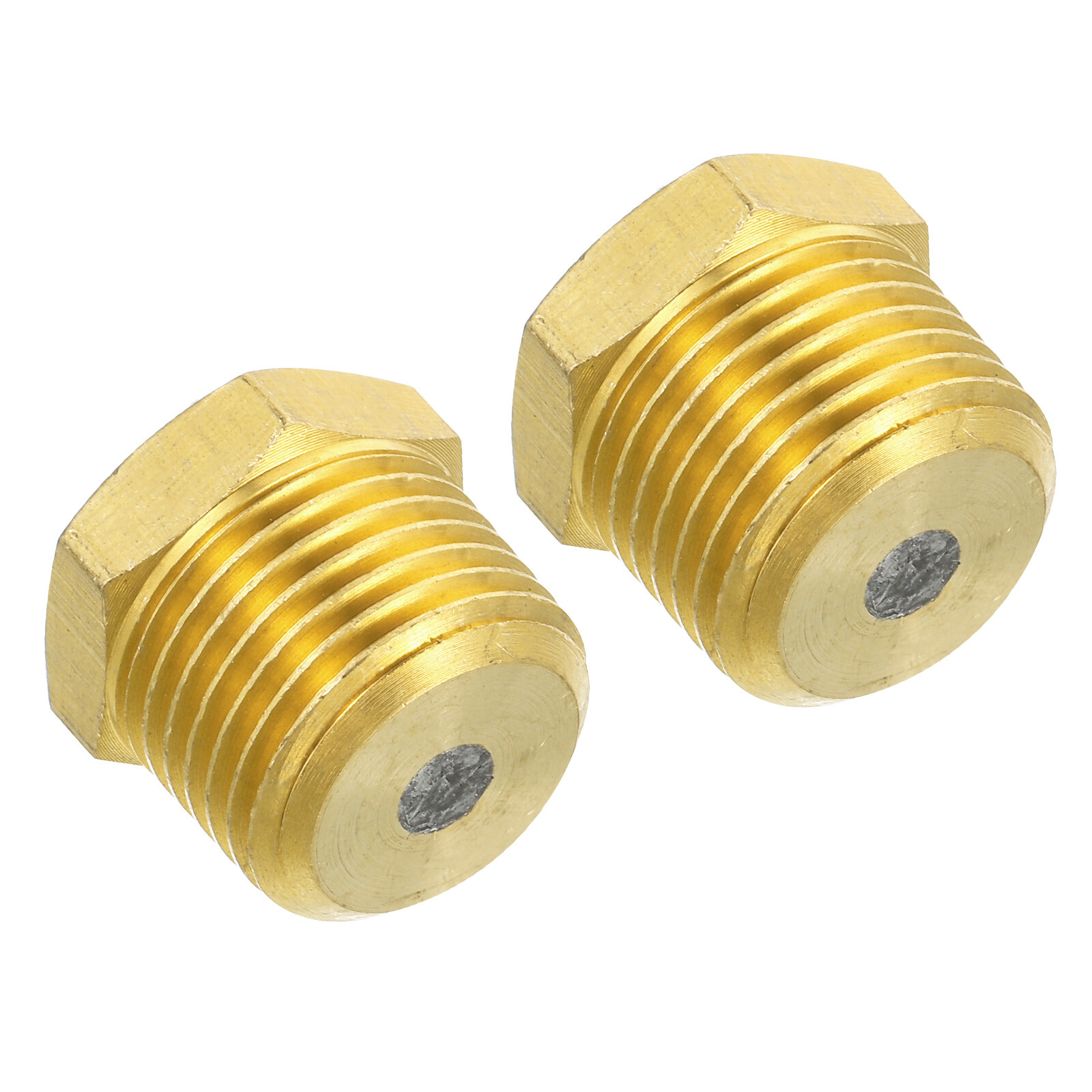 1/2" BSPT Brass Fuse Plug, 2pcs Brass Fusible Melt Plug 265 Celsius ...