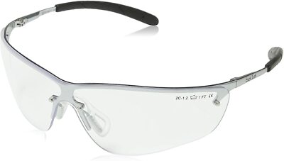 Bolle Silium Safety Glasses with Silver Frame and Clear Anti-Fog Lens ...