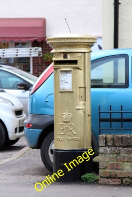 Photo 6x4 Gold Post Box, Robin Hood Road Stansted Mountfitchet Painted ...