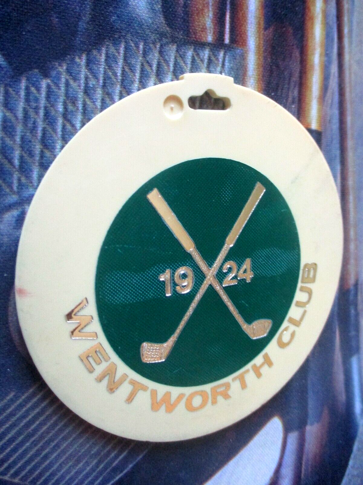 vtg - PGA Golf Bag Tag - WENTWORTH GOLF CLUB gc - Member Tag - Surrey ...