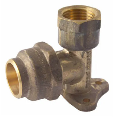 Brass Flared Compression Female Elbow x Compression Lugged 15mm FI x ...