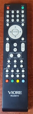 VIORE RC2001V Universal TV Remote Control REPLACEMENT TESTED & WORKING ...