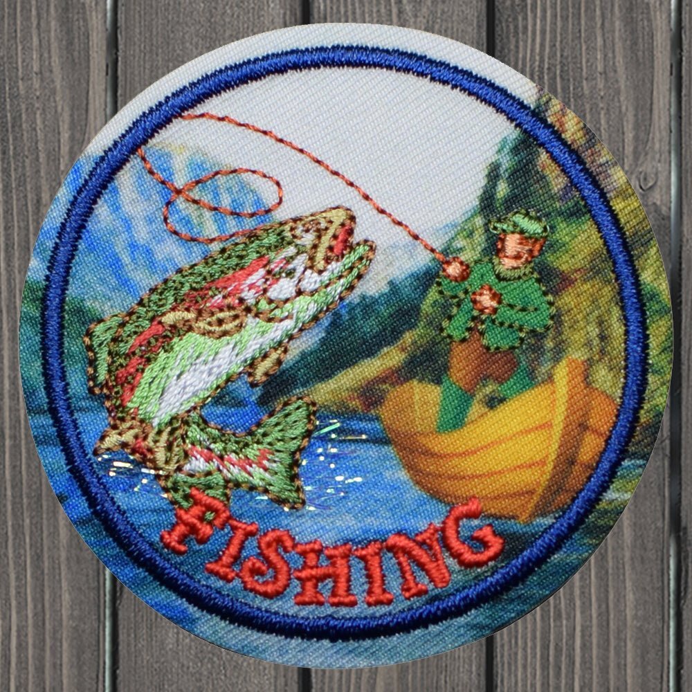 Fishing Embroidered Patch — Iron On | eBay