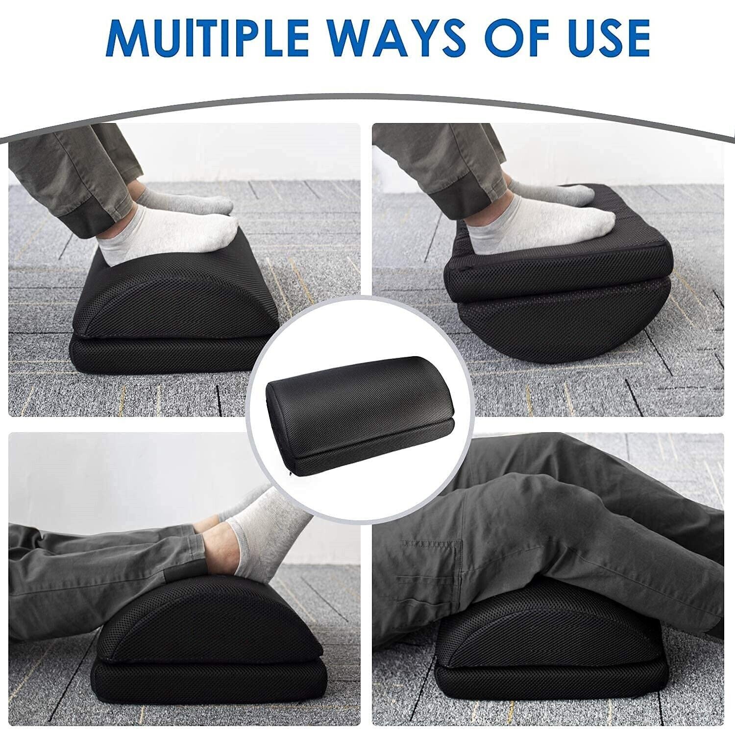 Footrest for under desk Orthopedic Foot Rest for Desk with 2 Option | eBay