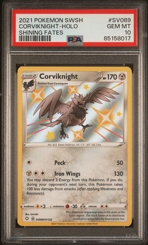 2021 Pokemon Corviknight Shining Fates Baby Shiny Holo #SV089 PSA 10 | eBay