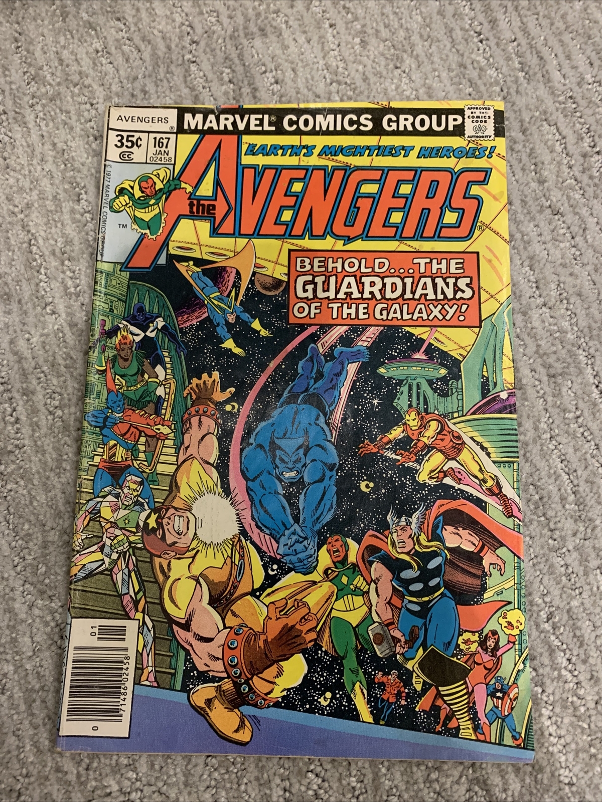 AVENGERS #167 F, Guardians of the Galaxy, George Perez, Marvel Comics ...