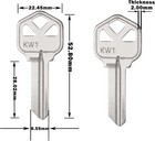 5 Pin Key Blanks for Locksmith / 50 Kwikset KW1 / Brass Key Key Blanks ...