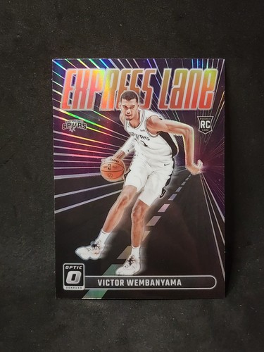 2023-24 Optic VICTOR WEMBANYAMA Express Lane Silver Holo Prizm Rookie ...