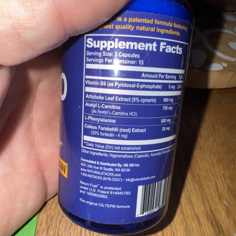 10/2024 ~ Natural Stacks NEURO FUEL Focus Memory Support 45 capsule ...