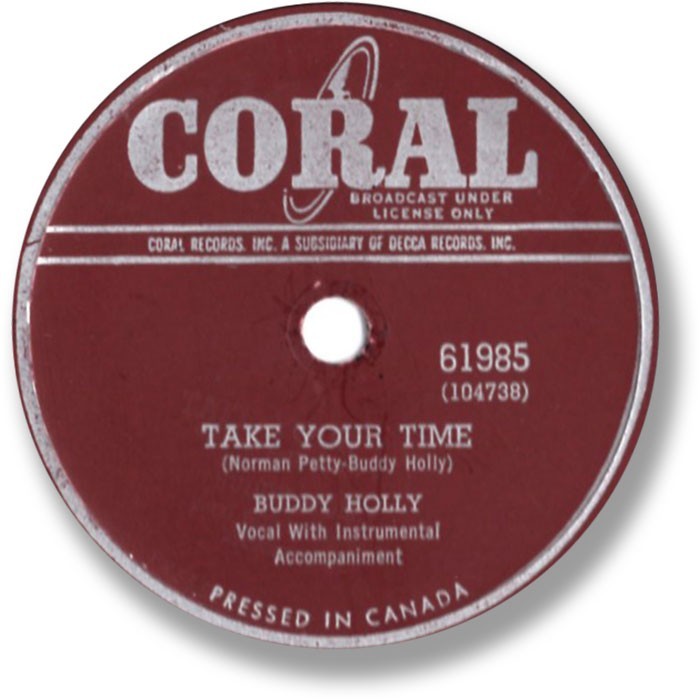 Rare 1958 BUDDY HOLLY Rock’n Roll 78 RPM Record. Rave On/ Take Your ...