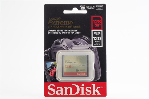 San Disk Extreme 128GB CompactFlash Card 120MB/S 619659124748 | eBay