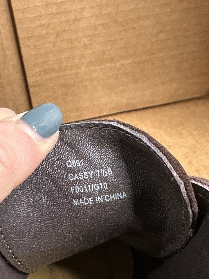 Coach Cassy Chestnut Brown Suede Wedge High Heel Lace Up Boots Women's ...