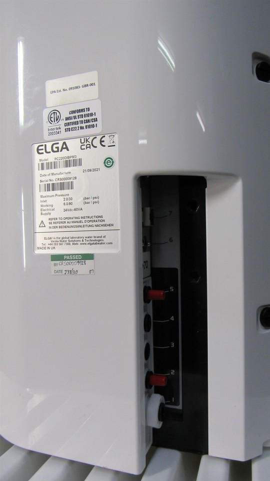 2021 ELGA PURELAB Chorus-2 RO/DI 20L/hr System with Boost Pump ...