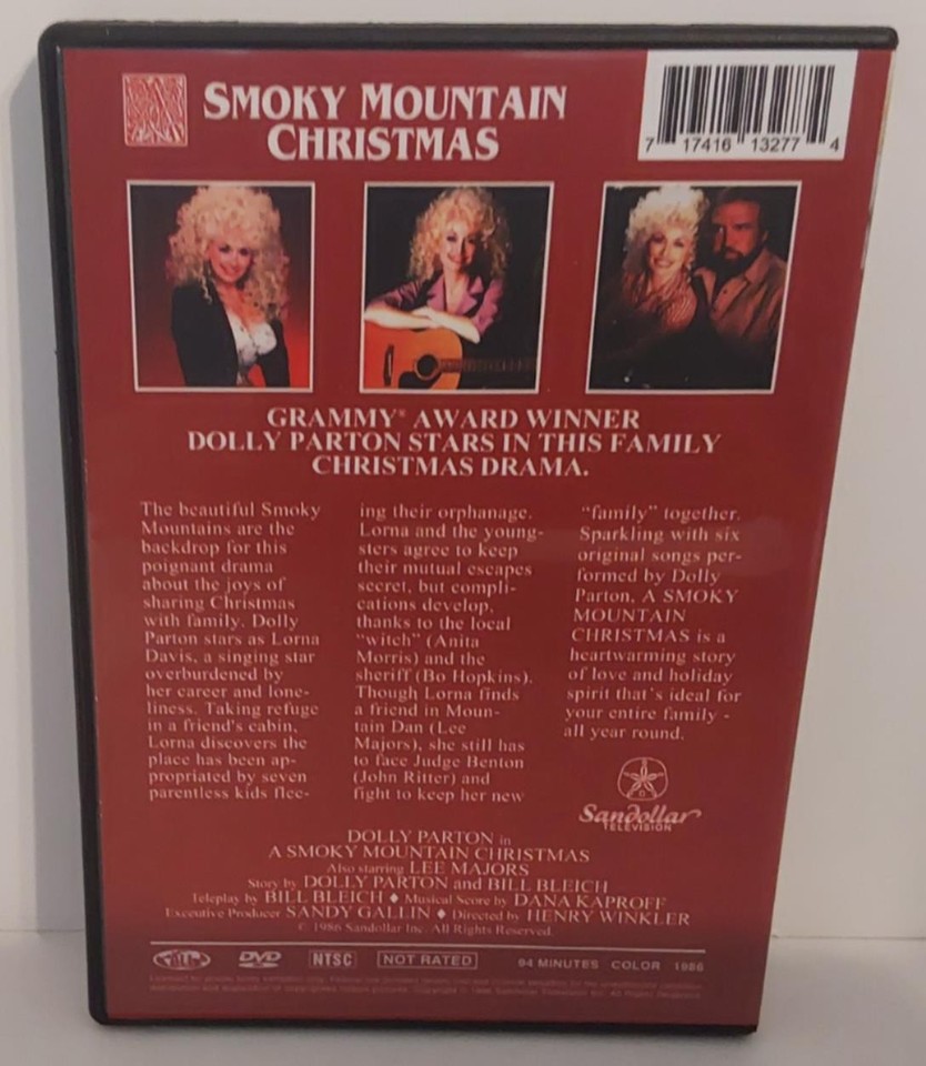 A Smoky Mountain Christmas DVD Dolly Parton Lee Majors 1986 TV Movie | eBay