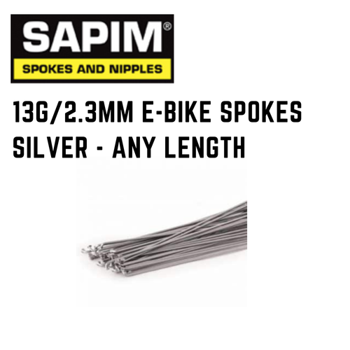 Sapim 13G Spokes - 2.3mm Silver Leader E Bike Spokes - various options ...