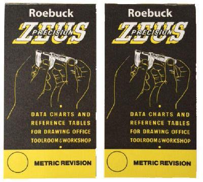 ZEUS BOOKS 2 x CHARTS LATEST REVISION PRECISION MEASURING DATA TABLE | eBay