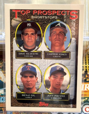 1993 Topps - Top Prospects #529 Chipper Jones, Benji Gil, Dave ...