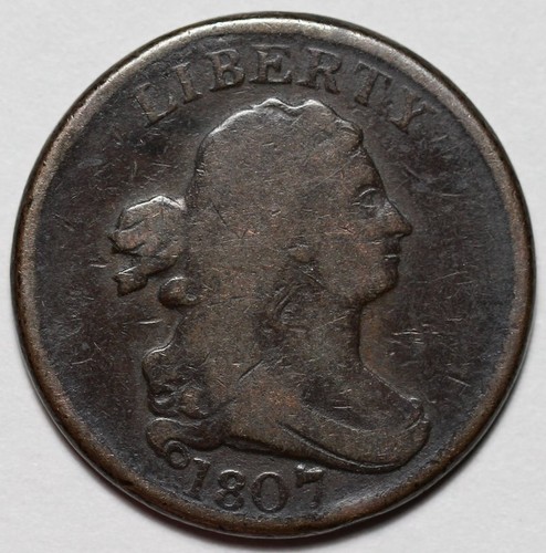 1807 Draped Bust Half Cent - US 1/2c Copper Coin | eBay