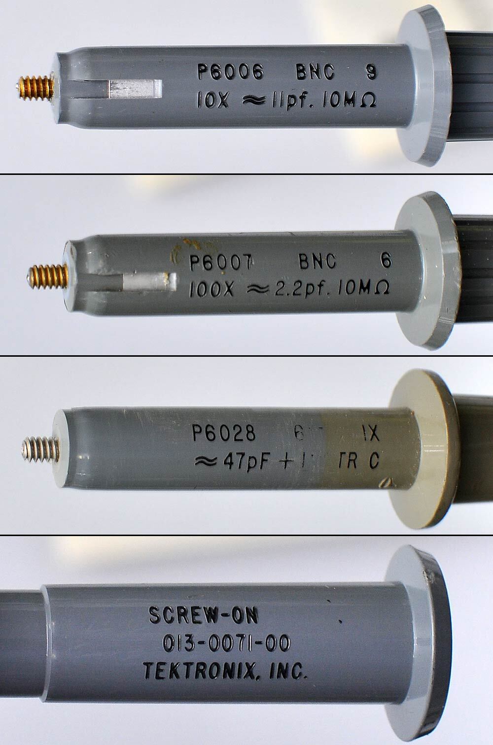 (Lot of 10) Tektronix Oscilloscope Probes P6006 P6007 P6028 with 013 ...