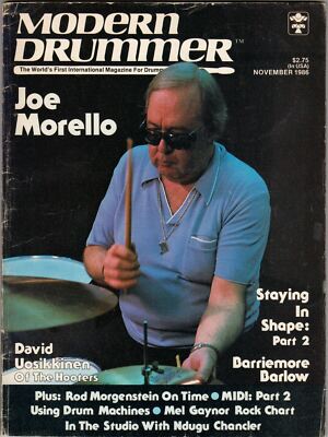 Modern Drummer Magazine November 1986 Joe Morello Rod Morgenstein Drum ...