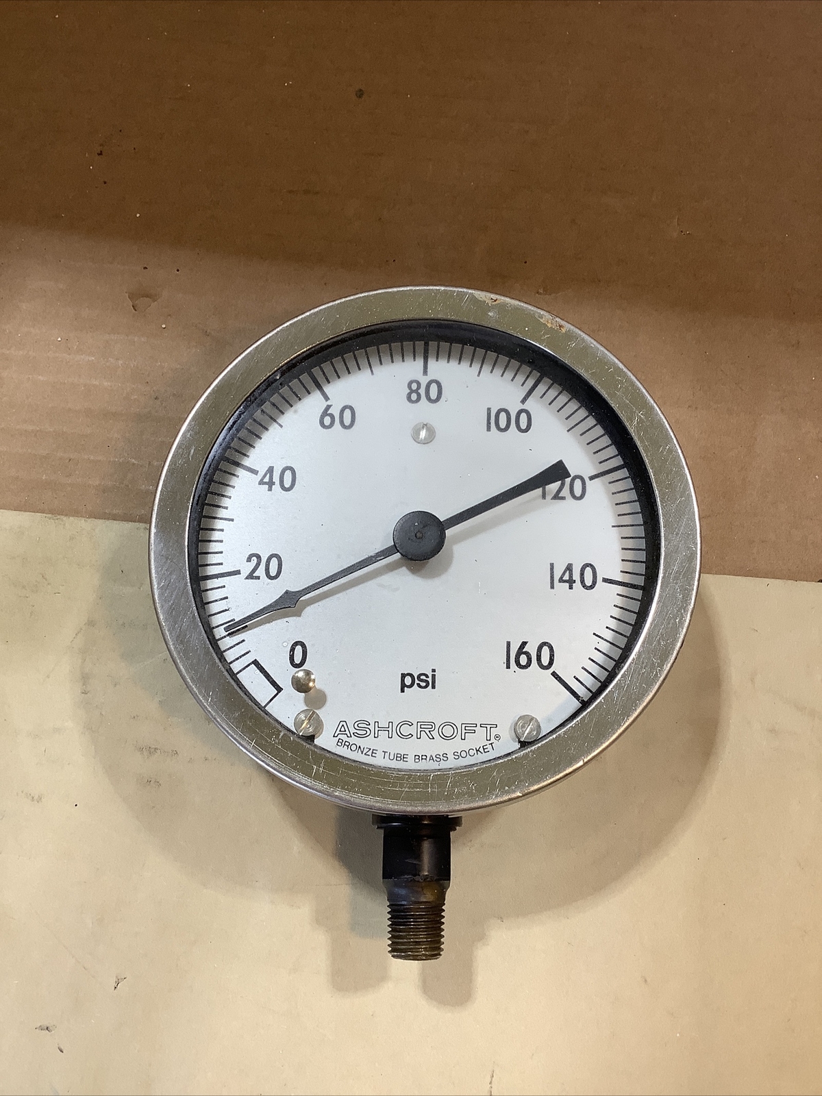 Ashcroft 5” Pressure Gauge 1/4” NPT 0-160 Psi | eBay