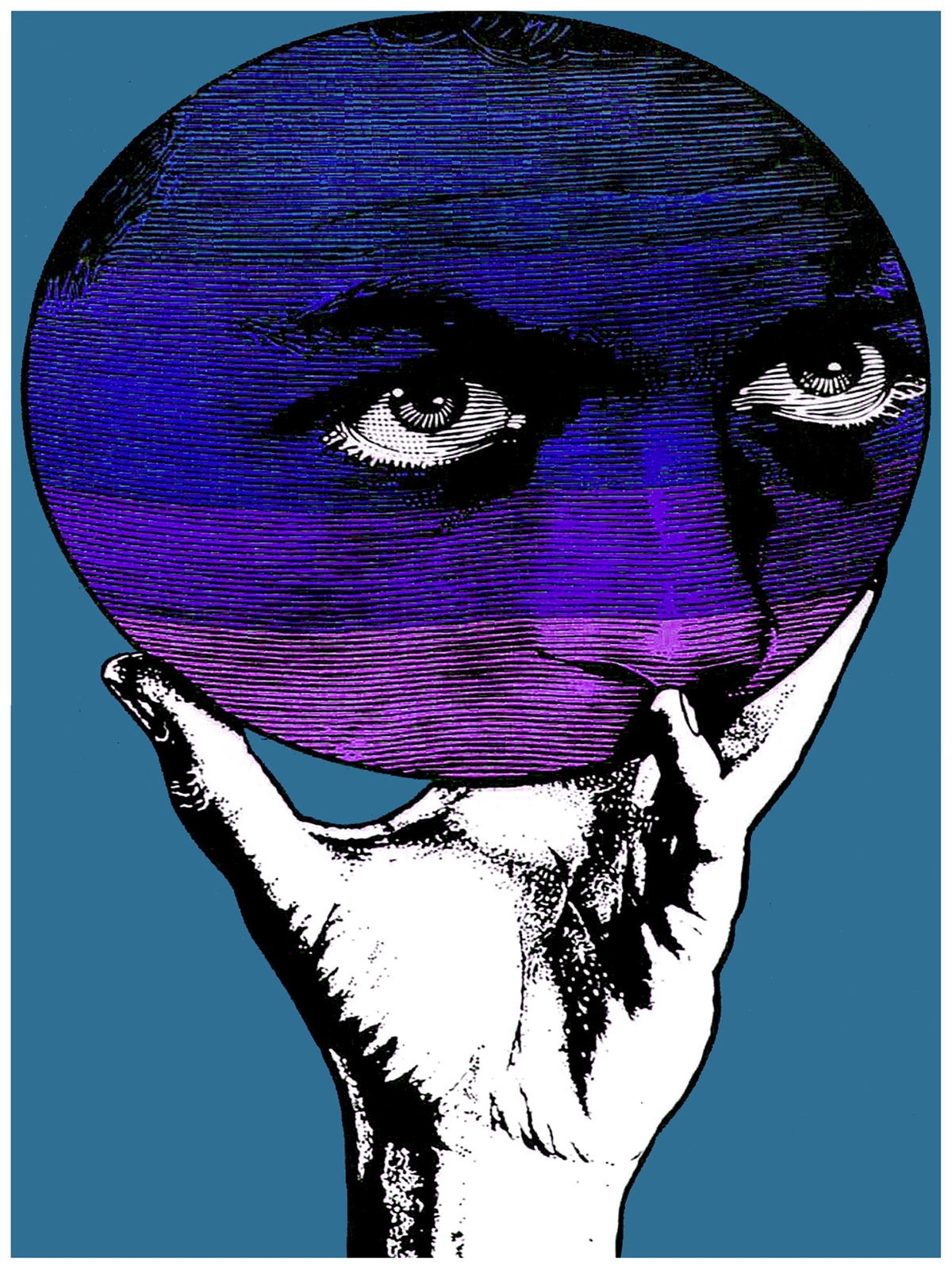 1714 HAnd holds blue eye ball quality Poster.Fun Decorative Art ...