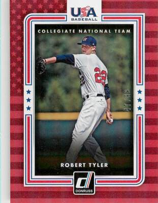ROBERT TYLER 2016 Donruss USA BASEBALL RED ROOKIE RC /99 #USA-2 | eBay