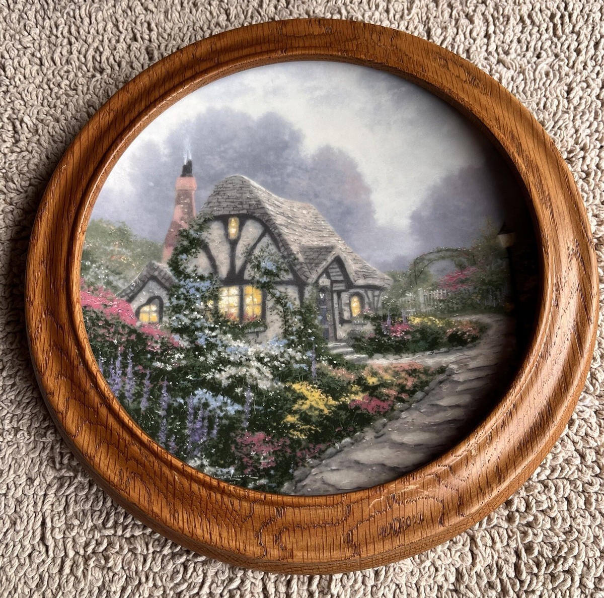 English Cottage Plate Art Bradex 84 K41 127.6 Plate | Garden Cottages