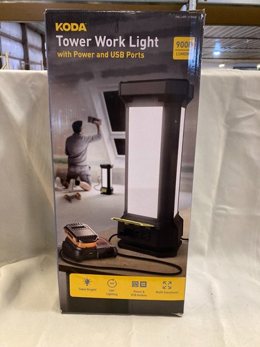 Koda LED Tower Work Light with Power and USB, 9000 Lumens 360 ...